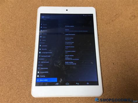 Trio Tablet Factory Reset No Charger Included