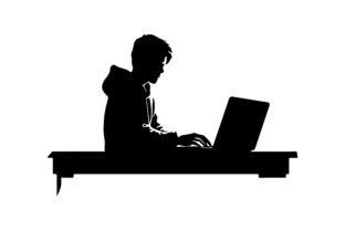 Programmer Silhouette Coding Graphic By Fijulanam468 Creative Fabrica