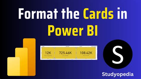 Power BI Format The Cards Change The Shape And Color Studyopedia