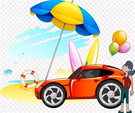 矢量手绘海边度假png图片素材下载 图片编号7485635 Png素材网