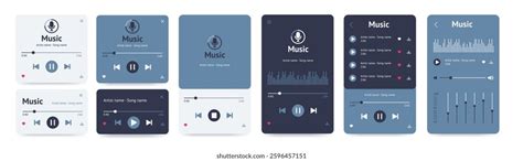 Music Player Interface Ui Ux Design Stock Vector Royalty Free