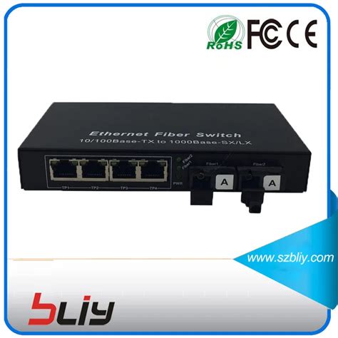 4 Poe Rj45 Port 10 100m Gigabit Unmanaged Ethernet Poe Fiber Optic Converter Ieee802 3af For Ip