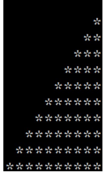 C Inverted Half Triangle Using Astrix Problem Stack Overflow
