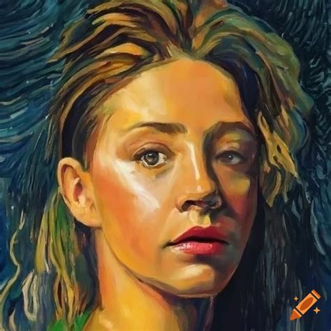 Portrait Of Adele Exarchopoulos By Van Gogh On Craiyon