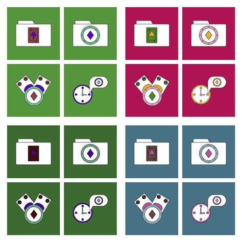 배경 벡터에 카지노 도박 아이콘 세트 Eps Ai Uidownload