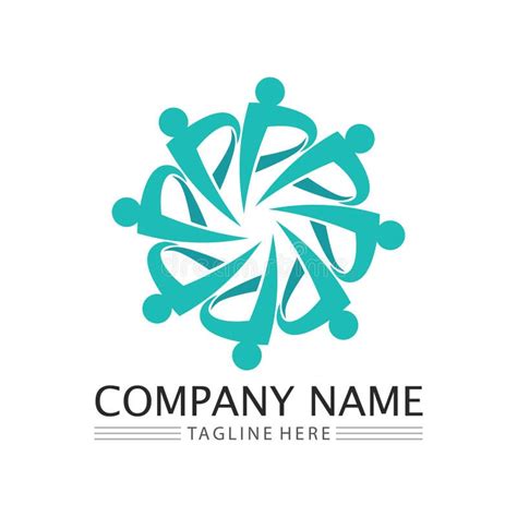 People Icon Work Group Vector Logo Illustration Design Stock