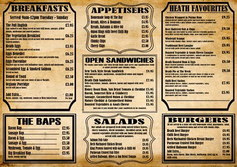 Cafe Menu Design Ideas