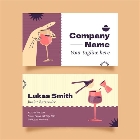 Premium Vector Bartender Template Design