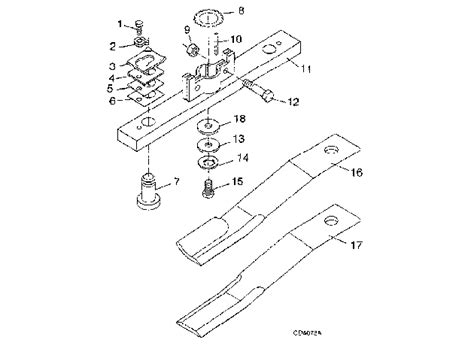 Woods 3180 Batwing Rotary Cutter Blade And Crossbar Assembly Parts And