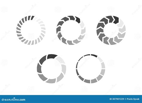 Loading Or Downloading Isolated Icons Website Buffer Loader Cartoon Vector