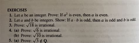 Solved Exercises 1 Let A Be An Integer Prove If Ais Even