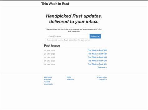 This Week In Rust By Rust Lang A Undefined Template Built At Lightspeed