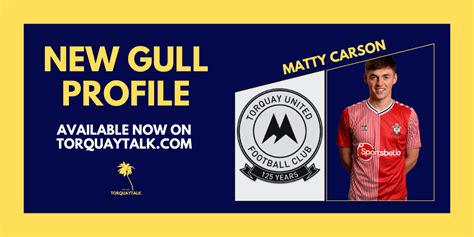 New Gull Profile Matty Carson By Ben Wade Torquaytalk