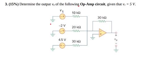 Solved 3 15 Determine The Output V0 Of The Following