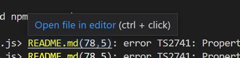 Terminal Should Linkify Line Numbers For Typescript Errors · Issue 176867 · Microsoftvscode