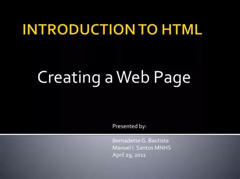 Ppt Introduction To Html Powerpoint Presentation Free Download Id