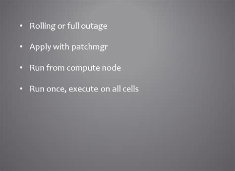 Oracle Database Exadata Patching Patching Strategy Storage Server Patches Database Server