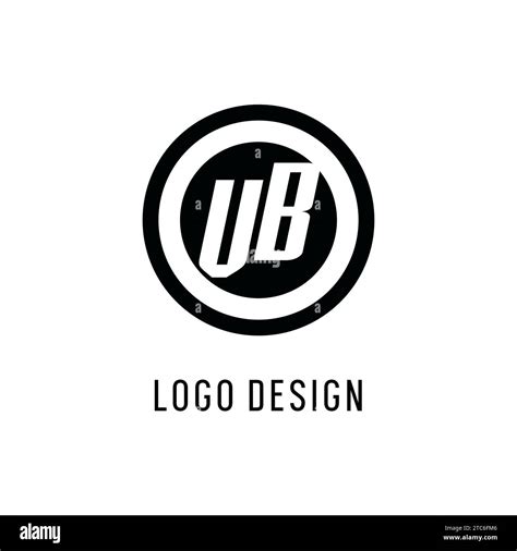 Initial Vb Logo Concentric Circle Line Clean And Simple Monogram Logo Style Vector Graphic