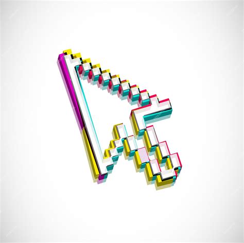 Premium Vector Rainbow Color Mouse Cursor Symbol Vector Illustration