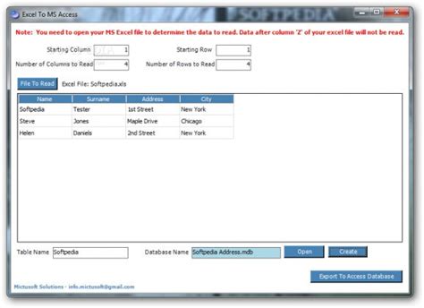 Excel To Ms Access Download Softpedia