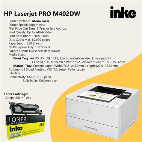 Hp Laserjet Pro M402dw 1 Toner A Month Inkeph