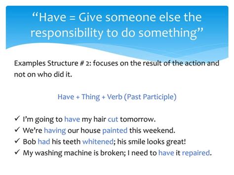 Causative From In English With Examples Ppt