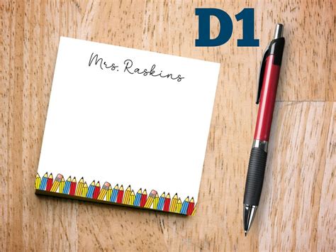 Personalized Sticky Notes For Teachers Custom Post It Notes Teacher
