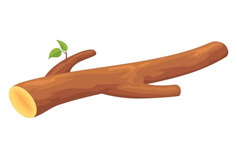 Cutted Tree Branch Timber Wood Cartoon Graphic By Smartstartstocker Creative Fabrica
