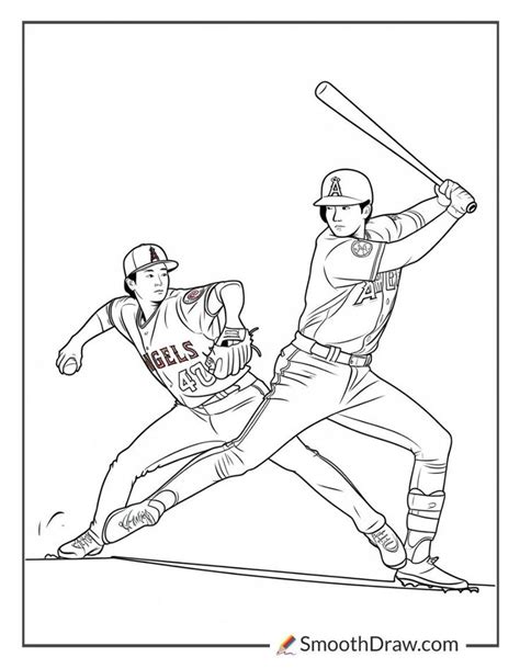 Shohei Ohtani Coloring Page ⚾🔥 Free Pdf To Print Baseball Coloring Pages Coloring Pages