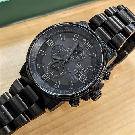 Citizen Nighthawk Eco Drive Chronograph Watch B612 S078245 Second