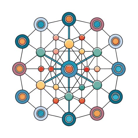 Structured Neural Network Diagram With Layered Node Connections