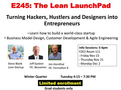 Steve Blank New Lessons Learned From Berkeley And Stanford Lean Launchpad Classes
