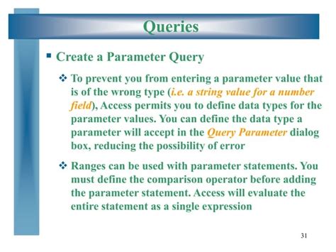 Ms Access Tables Forms Queries Reportsppt