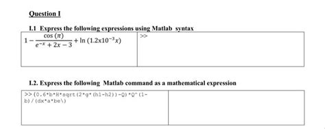 Solved Question I I1 Express The Following Expressions