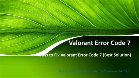 PPT Ways To Fix Valorant Error Code Best Solution PowerPoint Presentation ID
