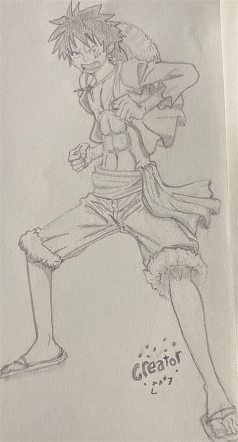 Luffy Drawing Anime Drawings Drawings How To Draw Hands