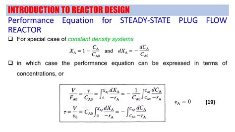 Plug Flow Reactor Pptx Chemistry Science