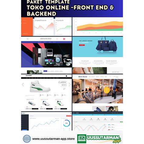 jual paket 35 template premium backend dan front end toko online
