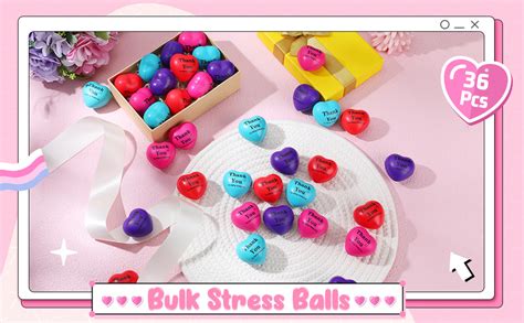 Tradder 36 Pcs Heart Stress Balls Appreciation Heart Shaped