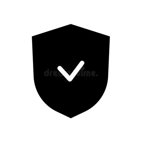 Shield With Check Sign Protection Vector Icon Stock Vector