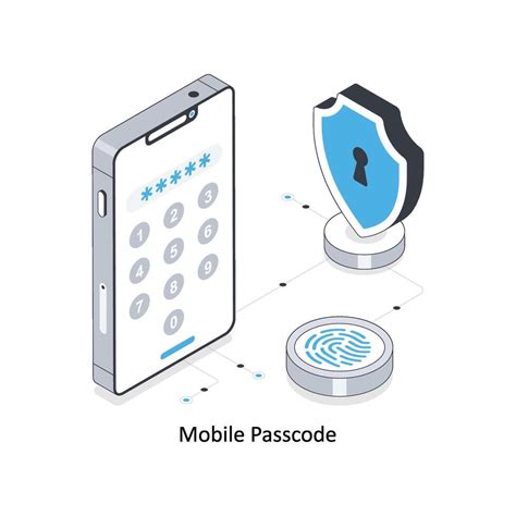 Mobile Passcode Isometric Stock Illustration Eps File Stock