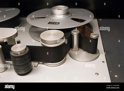 Vintage Analog Audio Recording Tape And Other Sound Equipment In A Professional Music Recording