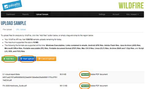 Manually Upload Files To The Wildfire Portal