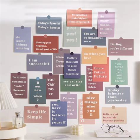 โปสเตอร์ โปสการ์ดตัวหนังสือภาษาอังกฤษ Set30แผ่น 10x15cm 15x7cm ภาพติดผนัง ภาพแต่งห้อง สไตล์มินิ