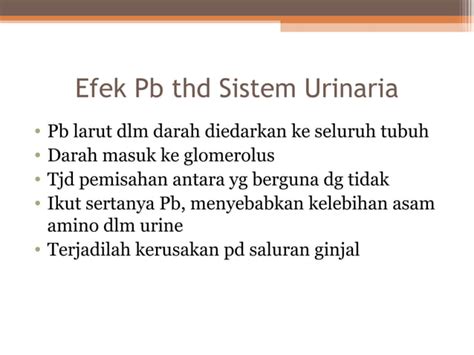 Toksikologi Pb Timbal Ppt