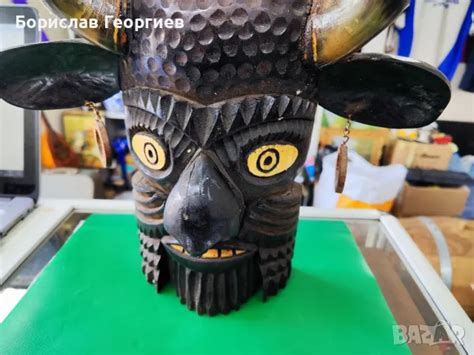 Дървена кукерска маска дърворезба в Антикварни и старинни предмети в гр София Id48845324