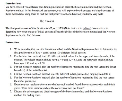 Solved We Have Covered Two Different Root Finding Methods In