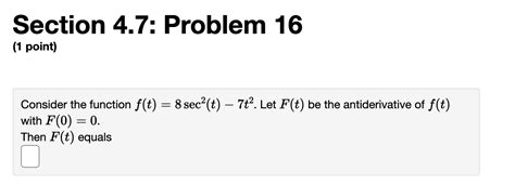 Solved Section 47 Problem 16 1 Point Consider The