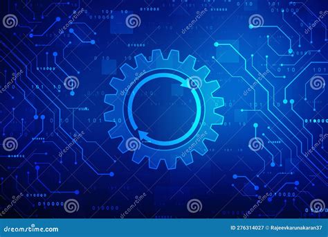 Update Icon With Binary Codes On Technology Abstract Background Stock