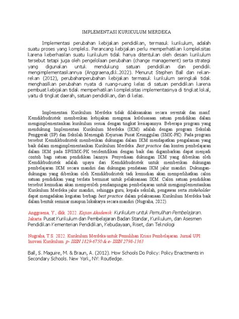 Implementasi Kurikulum Merdeka Pdf